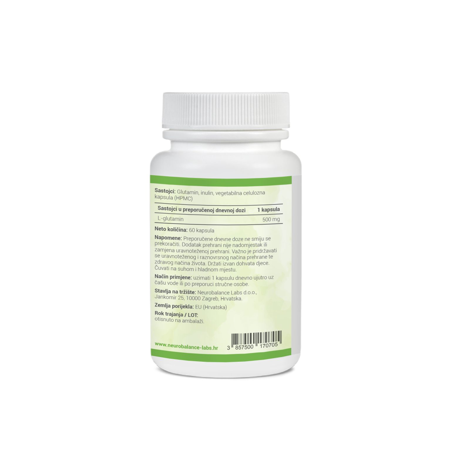 L-Glutamin – Crijevna regeneracija iznutra – Neurobalance Labs